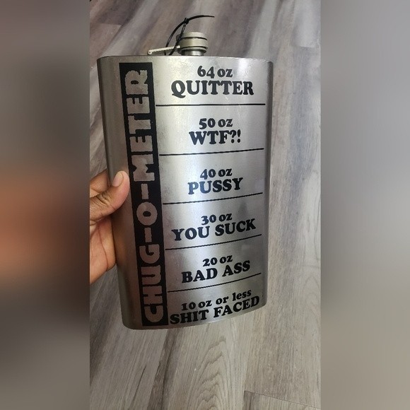 Dining | 64 Oz Chug O Meter Stainless Steel Alcohol Holder | Poshmark